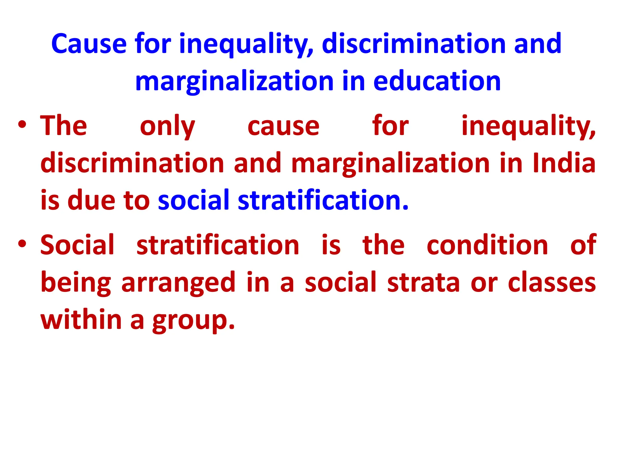 INEQUALITY, DISCRIMINATION, Equality-of-Educational-Opportunities | PPTX