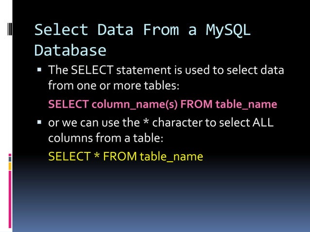 Fybsc It Web Programming Unit V Advanced Php And Mysql Ppt