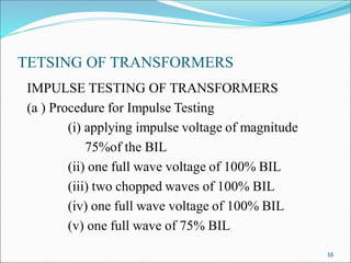 UNIT V-High Voltage Testing of Insulators PPT.pdf