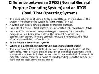 SYBSC IT SEM IV EMBEDDED SYSTEMS UNIT V Real Time Operating System ...