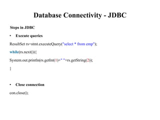 IT2255 Web Essentials - Unit V Servlets and Database Connectivity | PDF