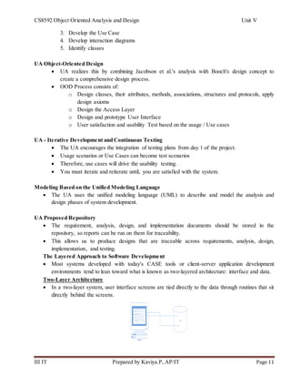 CS8592 Object Oriented Analysis & Design - UNIT V | PDF | Graphics Software | Computer Software ...