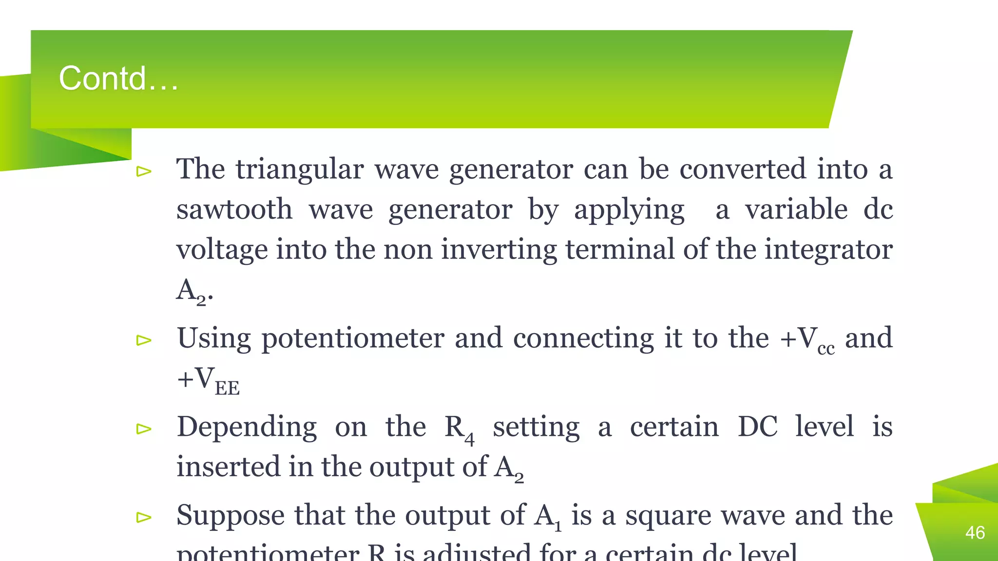 Unit v waveform generators | PPTX