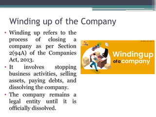 Unit V - Winding up of the Company - Winding Up of the Company | PPTX