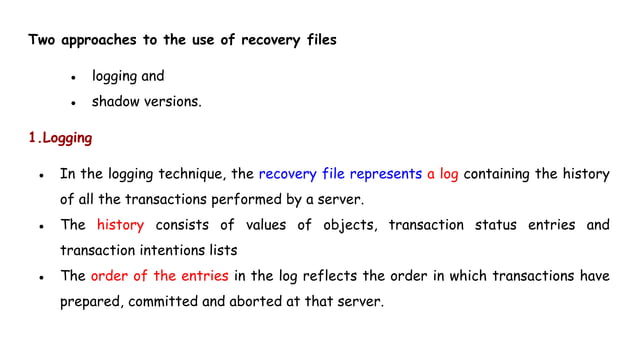 Unit v-Distributed Transaction and Replication | PPT