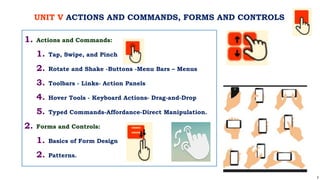 UNIT V ACTIONS AND COMMANDS, FORMS AND CONTROLS | PPTX