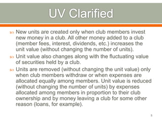 Unit Valuation For Investment Club | PPTX