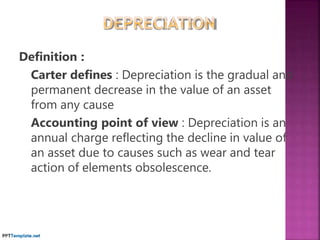 Unit v depreciation | PPT