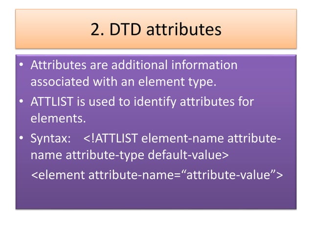 DTD elements | PPT