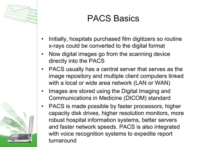 Picture Archiving and Communication Systems (PACS) | PPTX