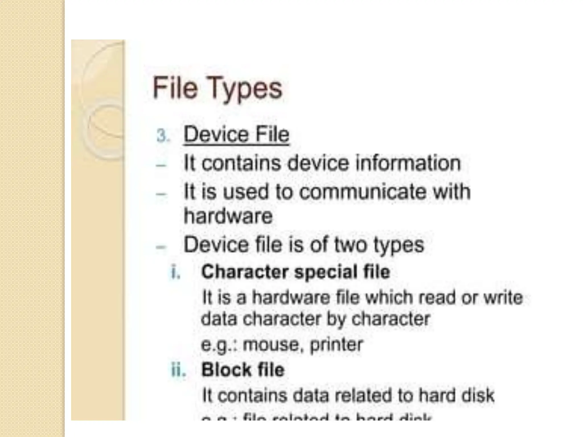 file management description with attributes | PPTX