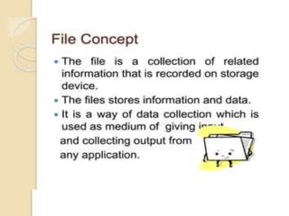 file management description with attributes | PPTX