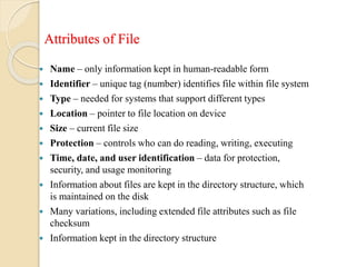 file management description with attributes | PPT