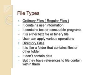 file management description with attributes | PPT