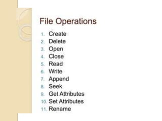 file management description with attributes | PPTX