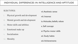 Unit VI. 6.7. APTITUDE,INTRODUCTION, DEFINITION, CHARECTERISTICS OF ...