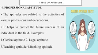 Unit VI. 6.7. APTITUDE,INTRODUCTION, DEFINITION, CHARECTERISTICS OF ...