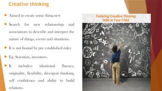 Unit VI.6. 6. THINKING,DEFINITION, TOOLS OF THINKING, NATURE OF ...