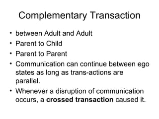 Unit vi transactional analysis | PPT
