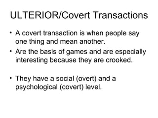 Unit vi transactional analysis | PPT