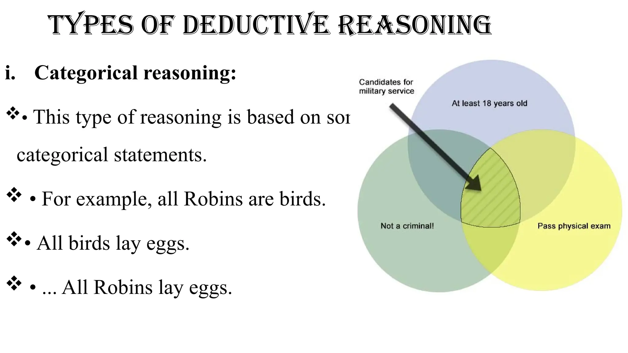 UNIT VI 6.6 (b) REASONING, DEFINITION, TYPES OF REASONING, IMPORTANCE ...