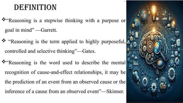 UNIT VI 6.6 (b) REASONING, DEFINITION, TYPES OF REASONING, IMPORTANCE ...