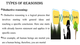 UNIT VI 6.6 (b) REASONING, DEFINITION, TYPES OF REASONING, IMPORTANCE ...