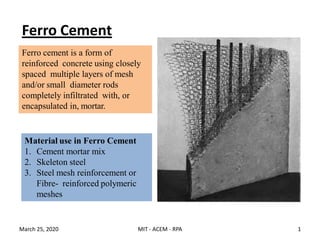 Unit vi ferro cement rpa | PDF