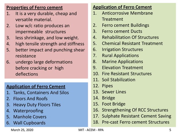 Unit vi ferro cement rpa | PDF | Geology | Science