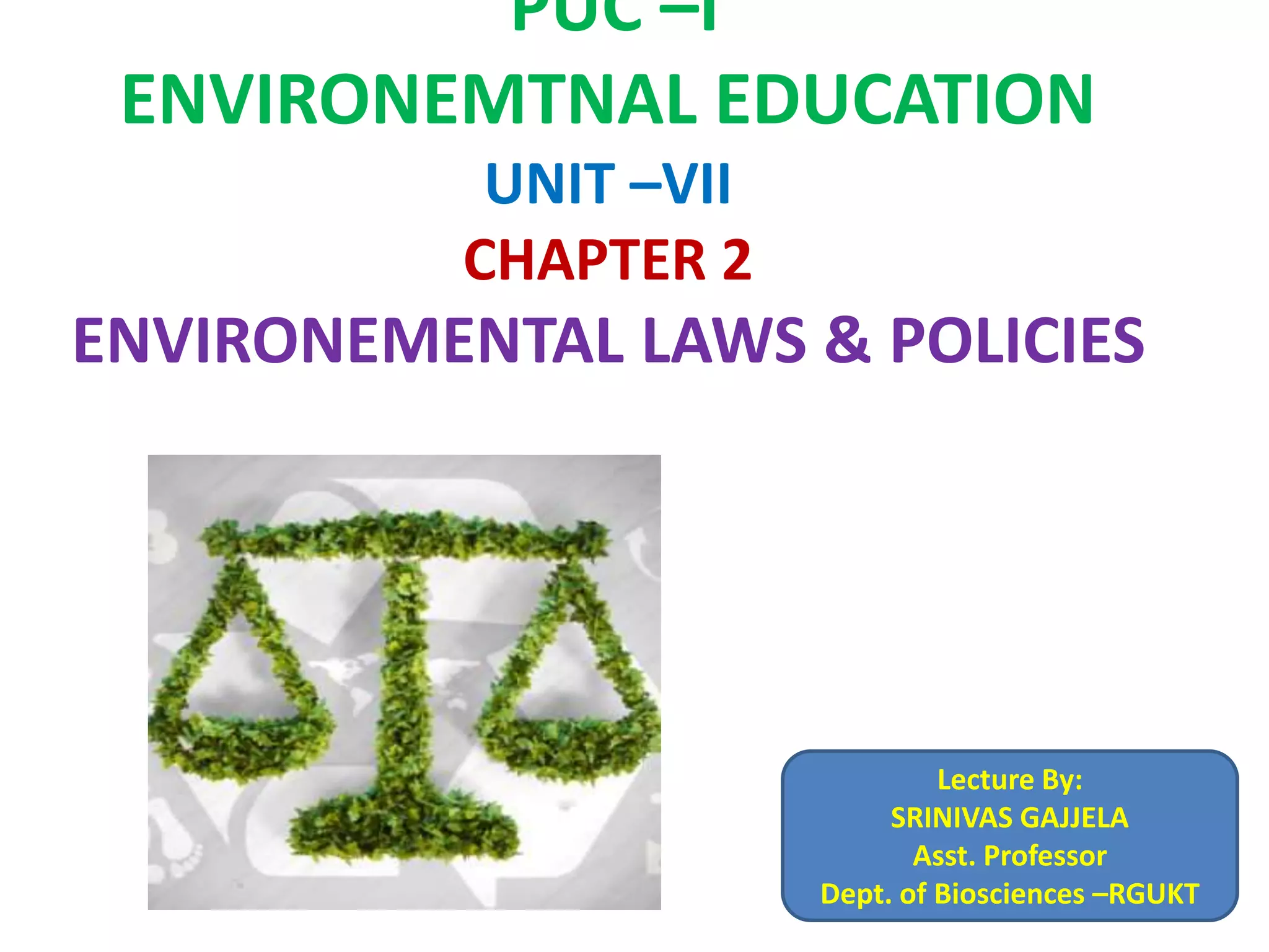 Environmental laws & policies | PPTX