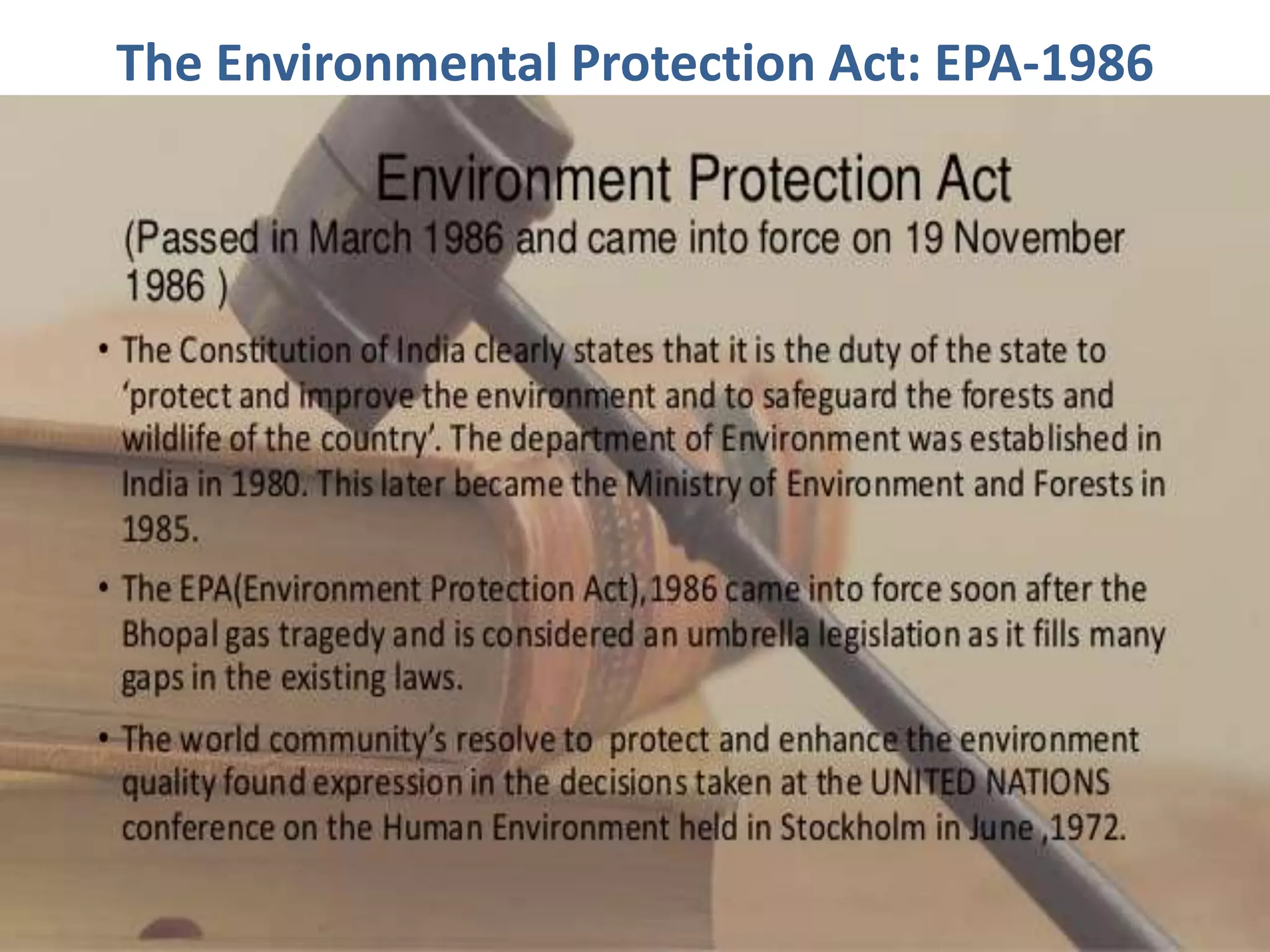 Environmental laws & policies | PPTX