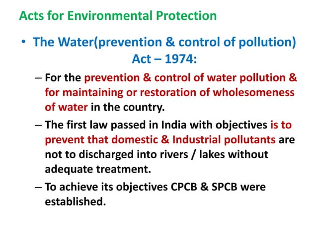 Environmental laws & policies | PPTX | Environmental Services Industry ...