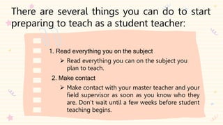 Duties and Responsibilities of Student Teacher | PPTX