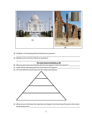 Unit v india study guide | DOCX