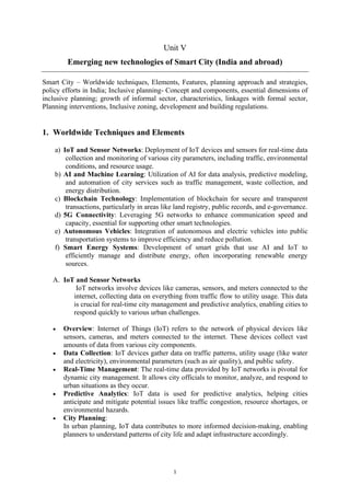 Smart Cities Planning and Management UNIT6 NOTES | PDF