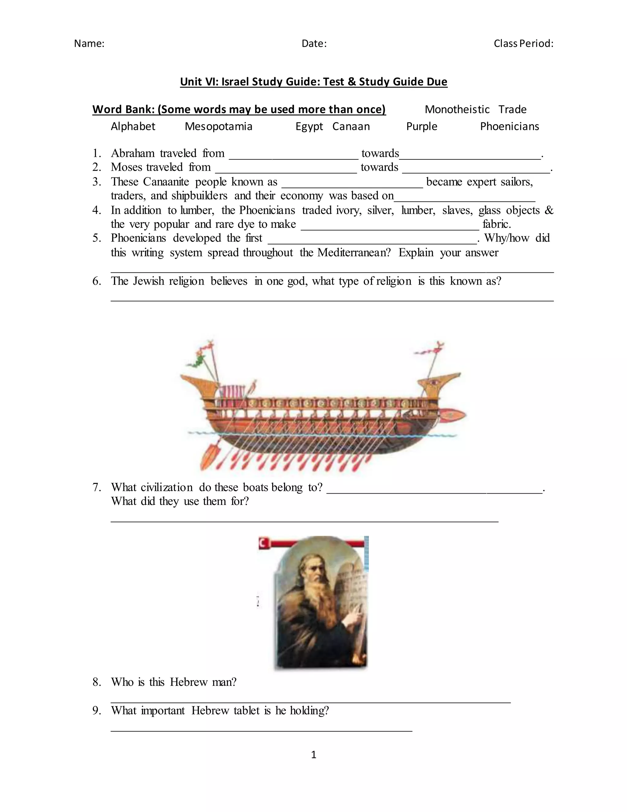 Unit 6 study guide | PDF