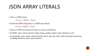All about XML, JSON and related topics.. | PPTX | Web Development | Internet