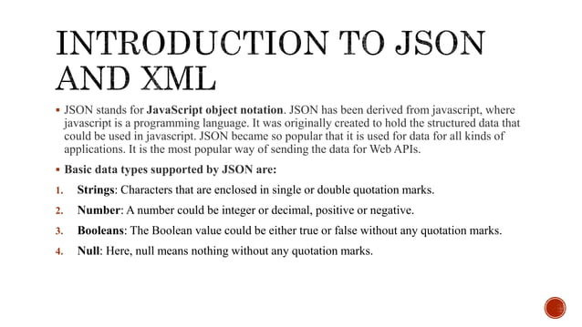 All about XML, JSON and related topics.. | PPT
