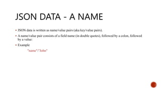 All about XML, JSON and related topics.. | PPTX | Web Development | Internet