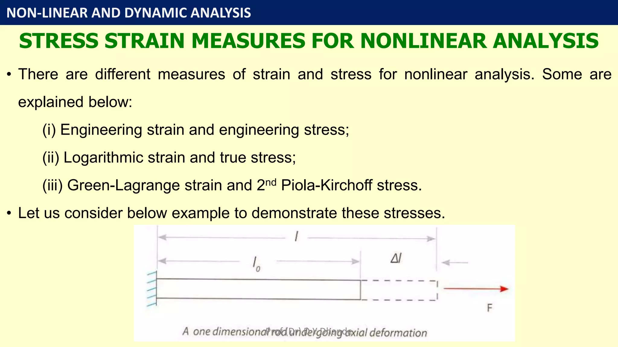 Non Linear And Dynamic Analysispptx Physics Science