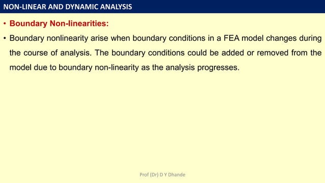 NON-LINEAR AND DYNAMIC ANALYSIS.pptx | Physics | Science