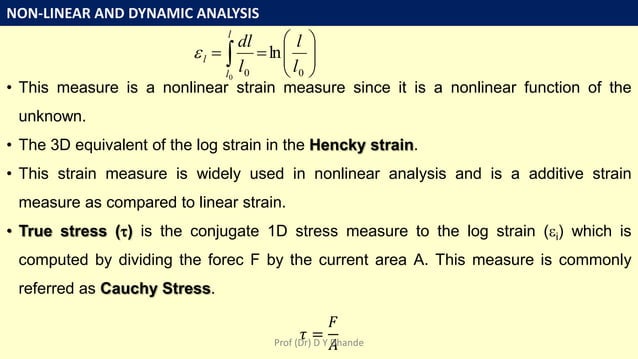 NON-LINEAR AND DYNAMIC ANALYSIS.pptx | Physics | Science