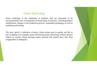Unit V AMM Green Marketing, CRM & Rural Marketing | PPT