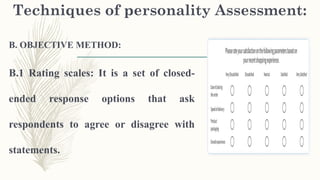 Unit V Personality, Definition, Characteristics, Classifications ...