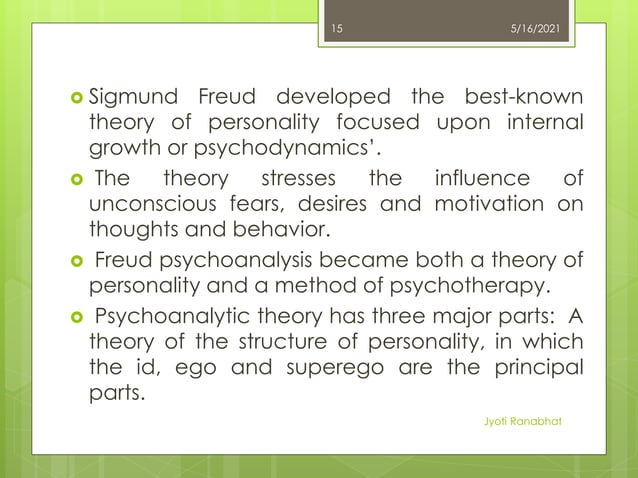 Personality development theories SIGMUND FRUED AND ERIK ERIKSON | PPT