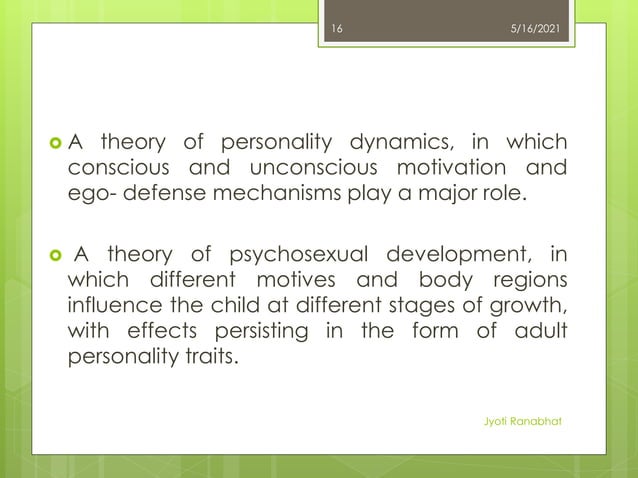 Personality development theories SIGMUND FRUED AND ERIK ERIKSON | PPT