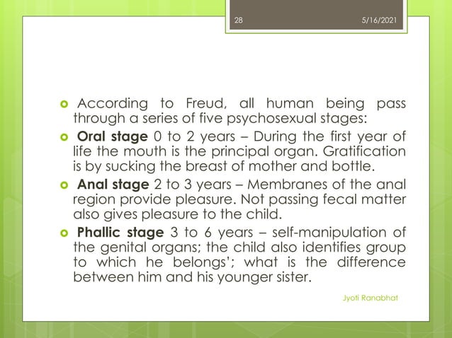 Personality development theories SIGMUND FRUED AND ERIK ERIKSON | PPT