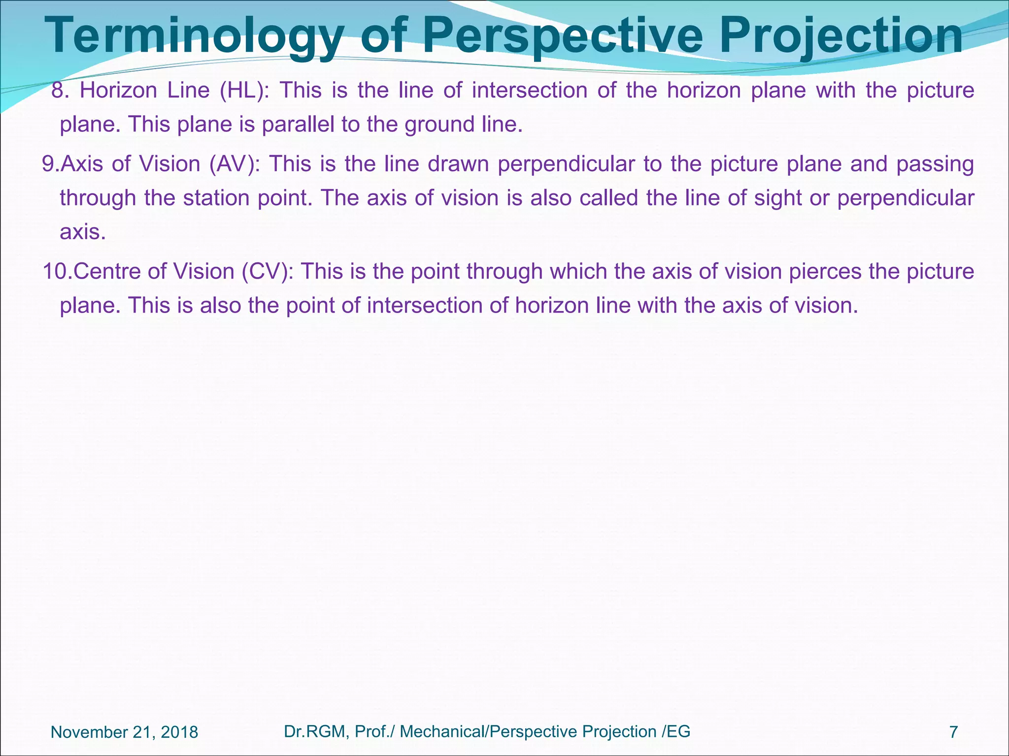 Unit v perspective projection | PDF