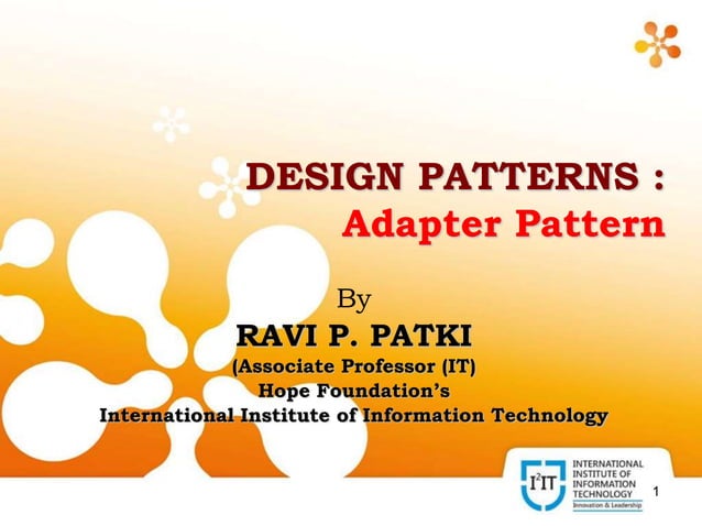 Adapter Pattern: Introduction & Implementation (with examples) | PPT