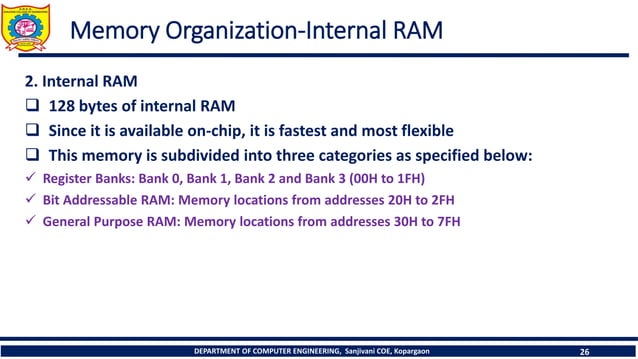 Microcontroller 8051- Architecture Memory Organization | PDF